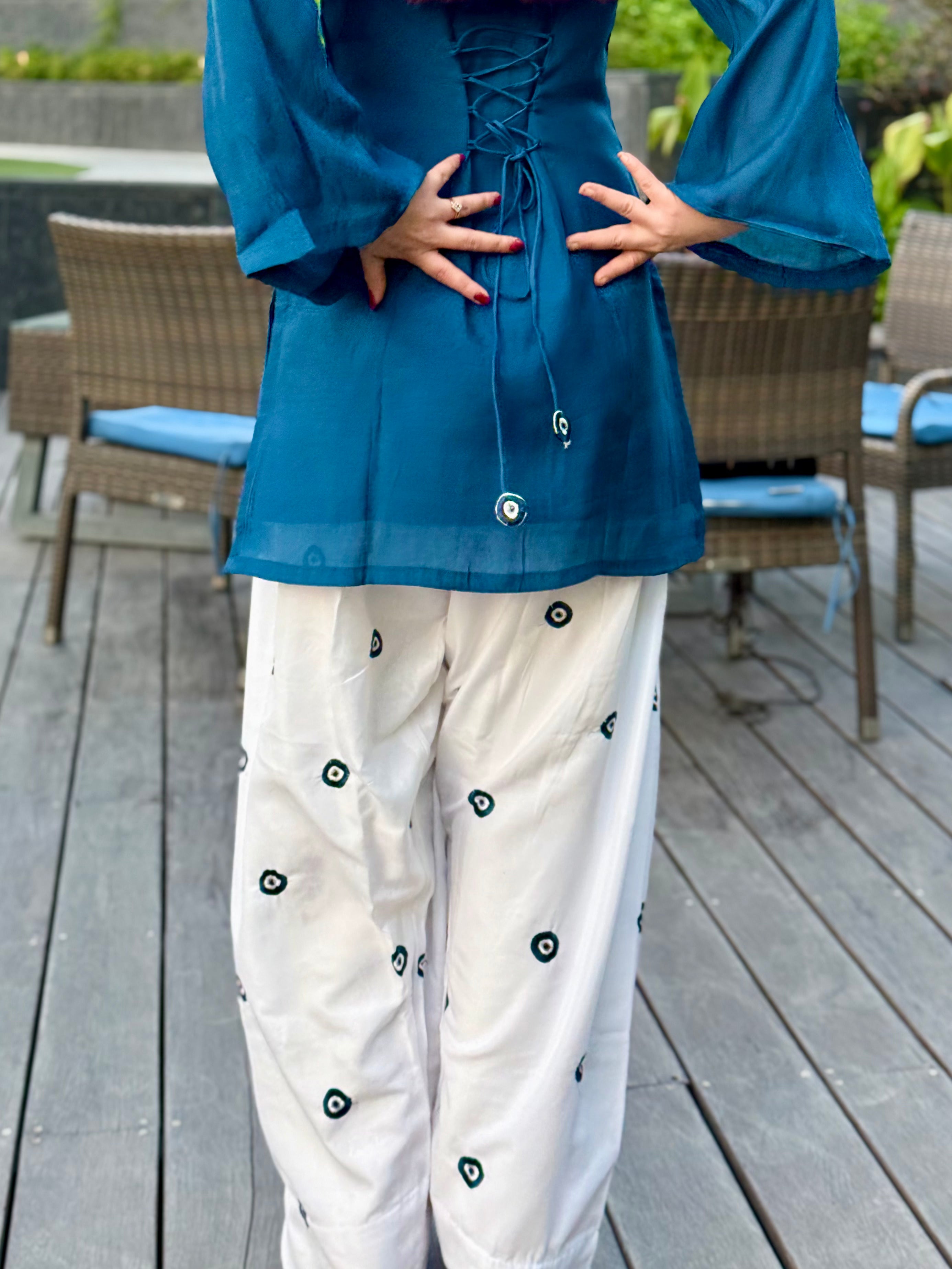 Blue Evil Eye Farsi Salwar Set – Beyond Ethnic